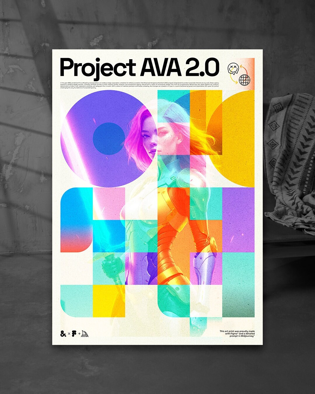 Made With Figma AI 05 // Unique Art Print // Poster // Digital Drafts ...