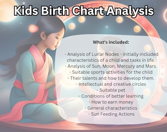 Child Birth Chart Analysis, Birth Chart Astrology Reading for Kids - Etsy