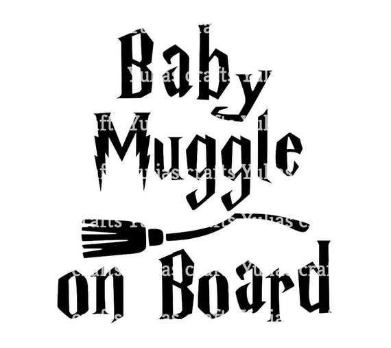 2X Baby Muggle on Board Decal Files Cricut File Baby Muggle - Etsy