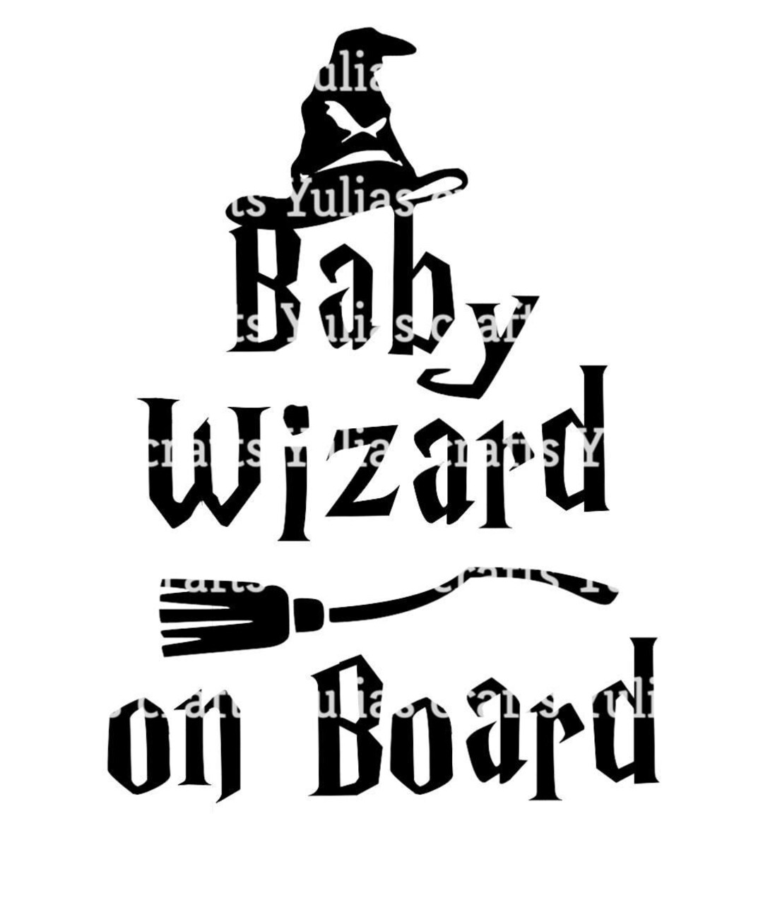 Baby Wizard on Board Decal: HP Style PNG, Cricut File (digital Download ...
