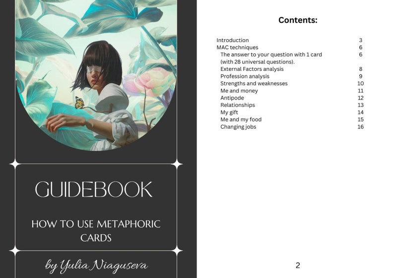 40 Printable Metaphoric Cards + Guidebook | Associative Cards ...