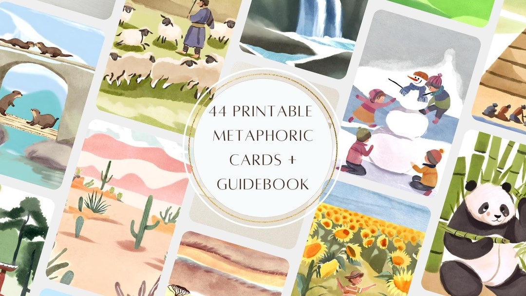 44 Printable Metaphoric Nature Cards Guidebook Metaphoric - Etsy