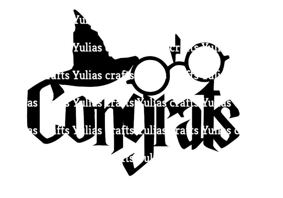 HP Congrats Cake Topper, Graduation Cake Topper, Cake Topper Png ...