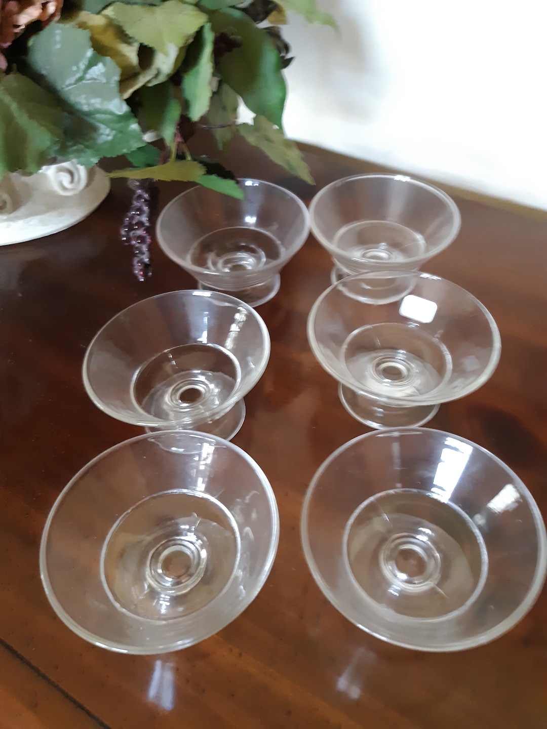 Beautiful Clear Crystal Footed Sherbets. Set of Six. - Etsy