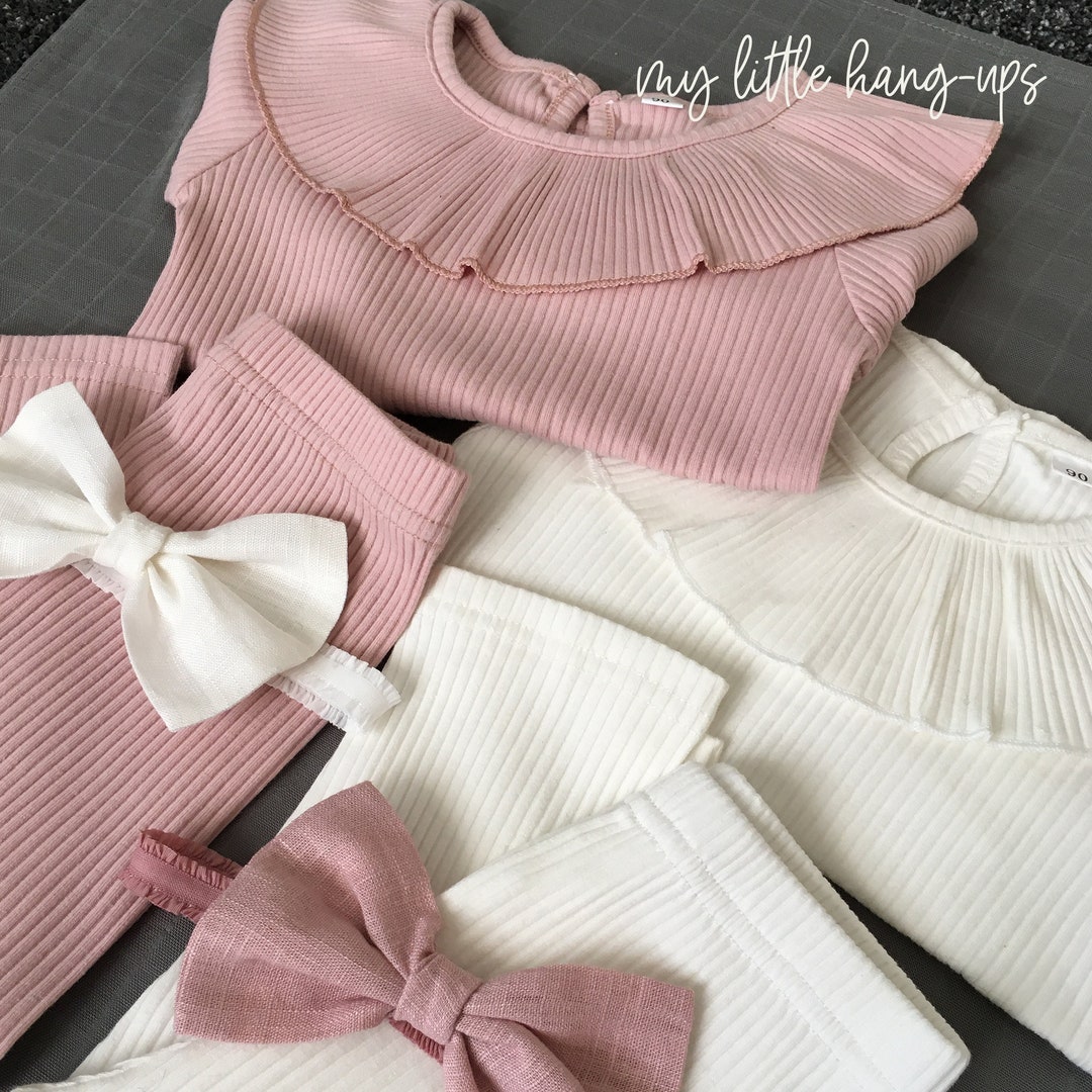 Baby Girl Lounge Set, Baby Lounge Set, Baby Ribbed Lounge Set, Pink ...