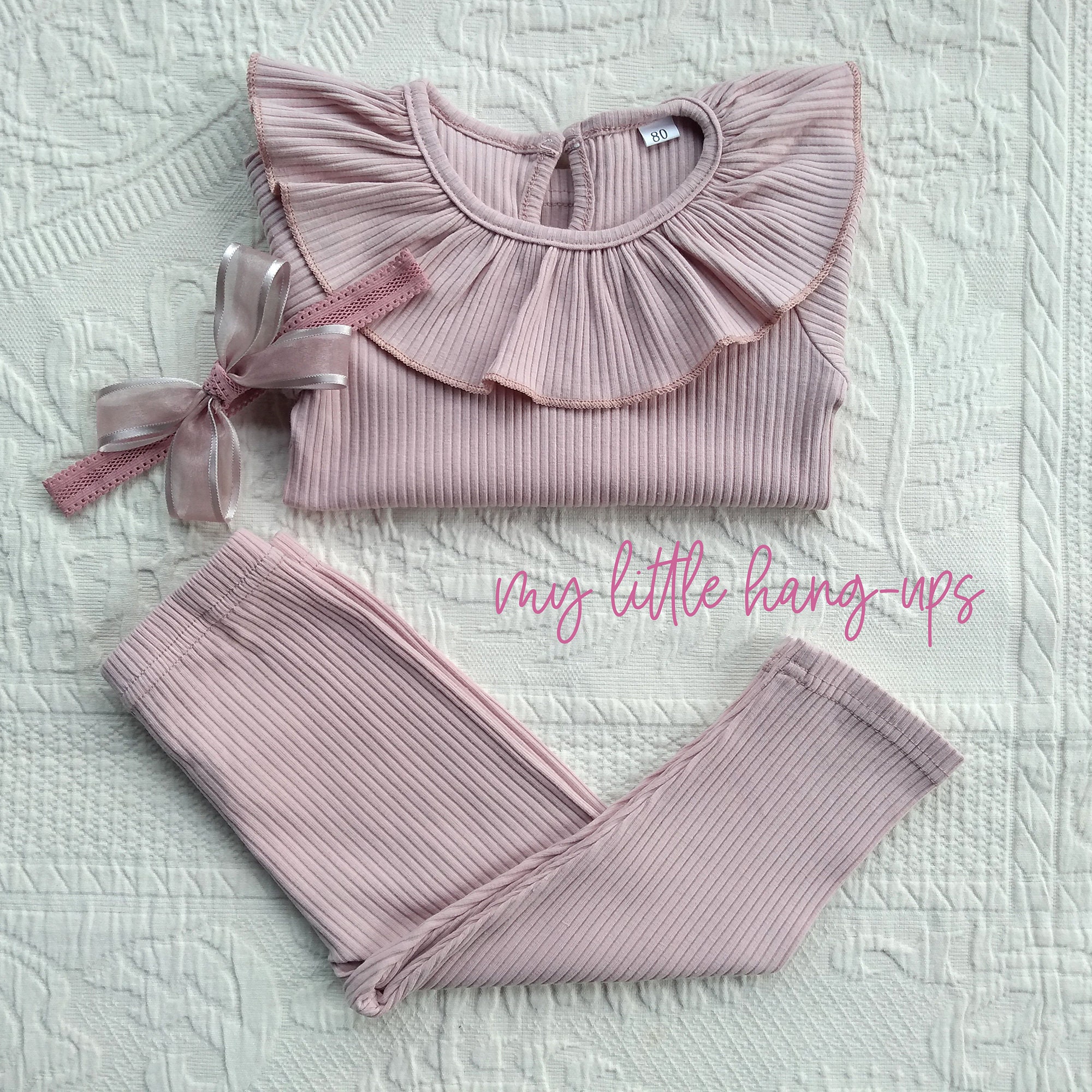 Baby Girl Lounge Set Baby Lounge Set Baby Ribbed Lounge Set - Etsy UK