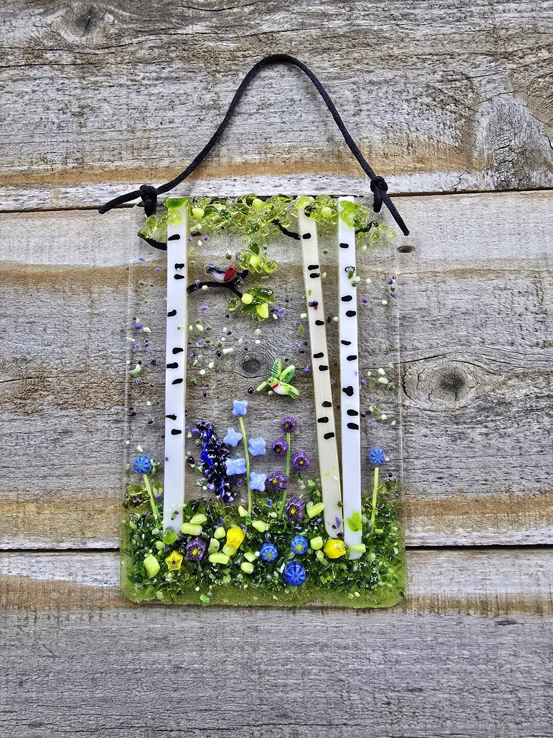 Aspen, Fused Glass Suncatcher, Hangs, Window, Wall, Wildflowers ...