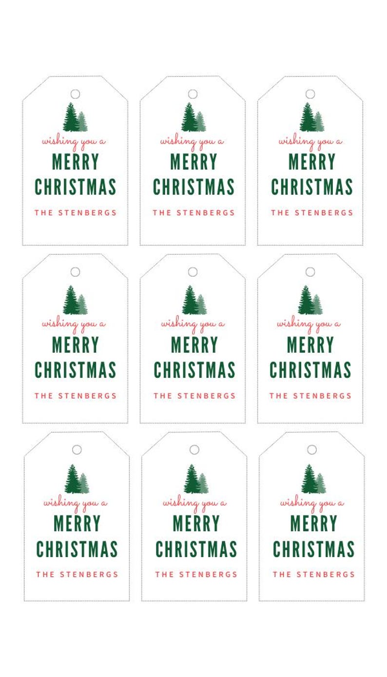 Red and Green Christmas Gift Tags - Etsy