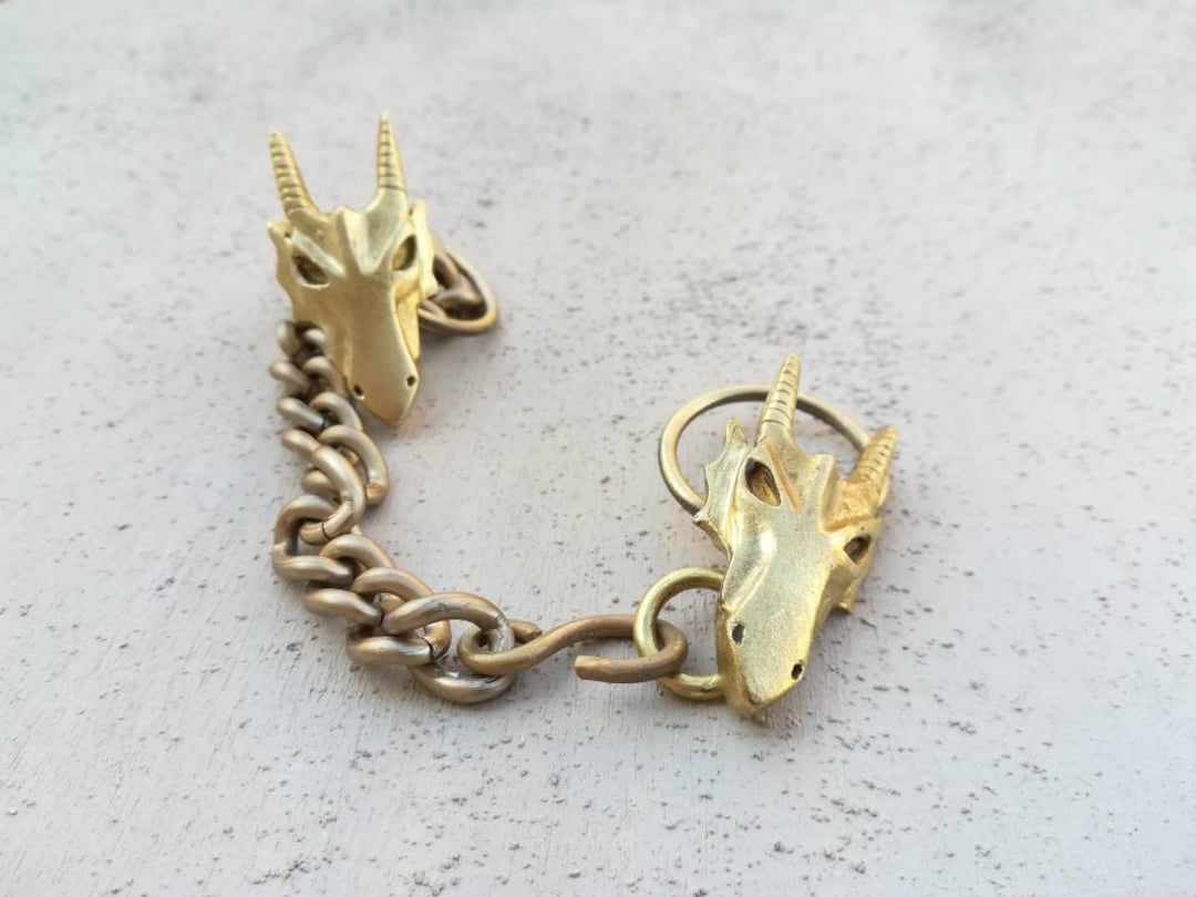 Dragon Cloak Clasp Clasp Dragon Heads Cloak Clasp Brass Yellow Bronze ...