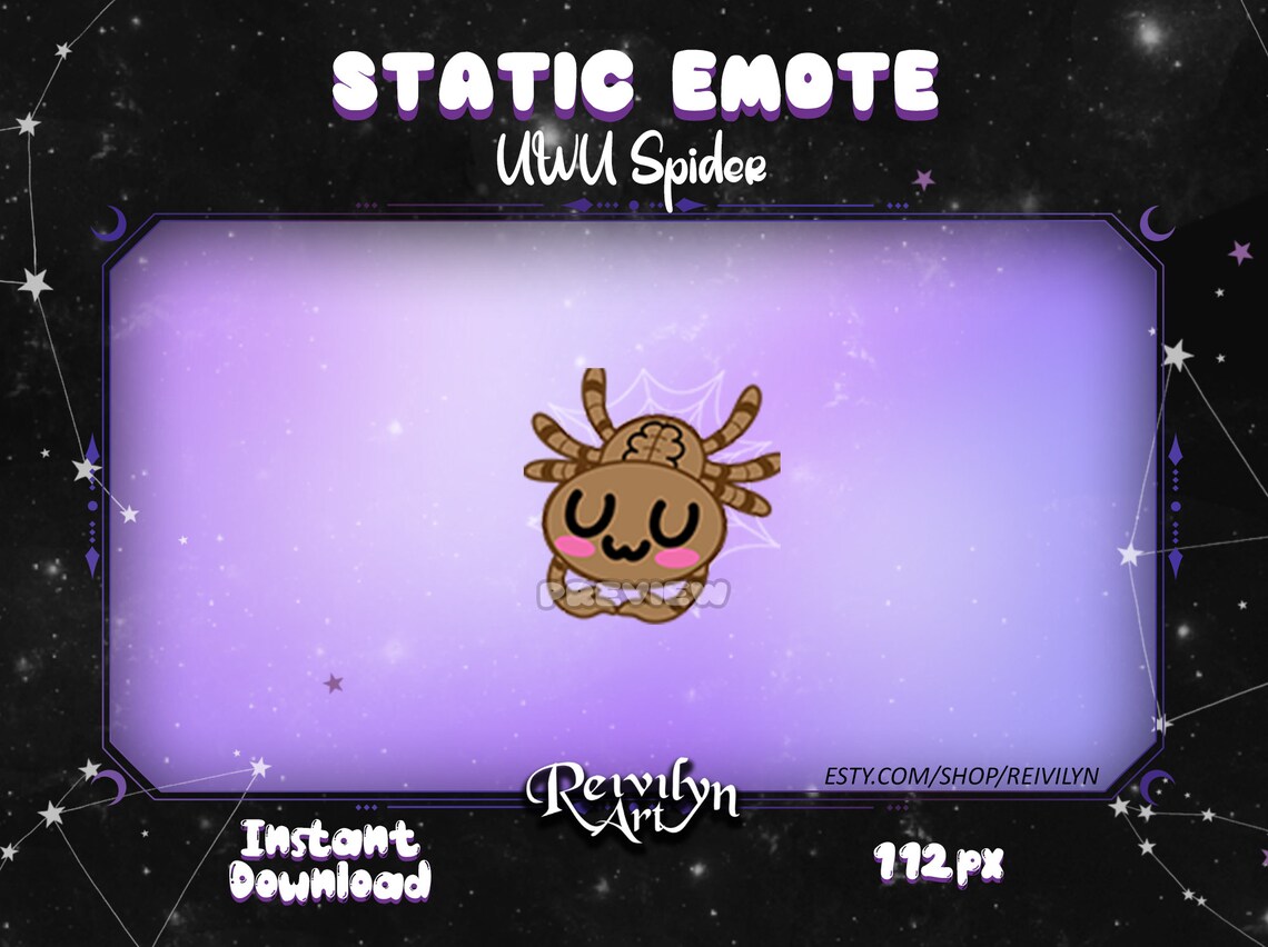 UWU Cute Spider Twitch Emote INSTANT DOWNLOAD Halloween - Etsy