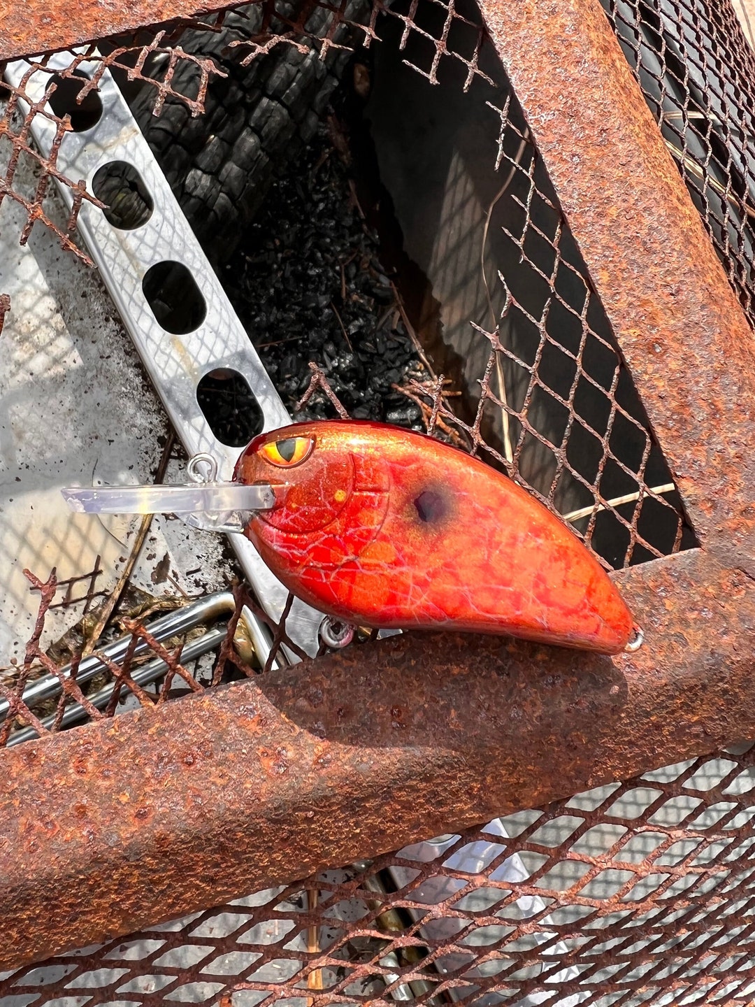 Custom Fishing Lure - Angry R3d Shad - Handmade Custom Painted - Howell ...