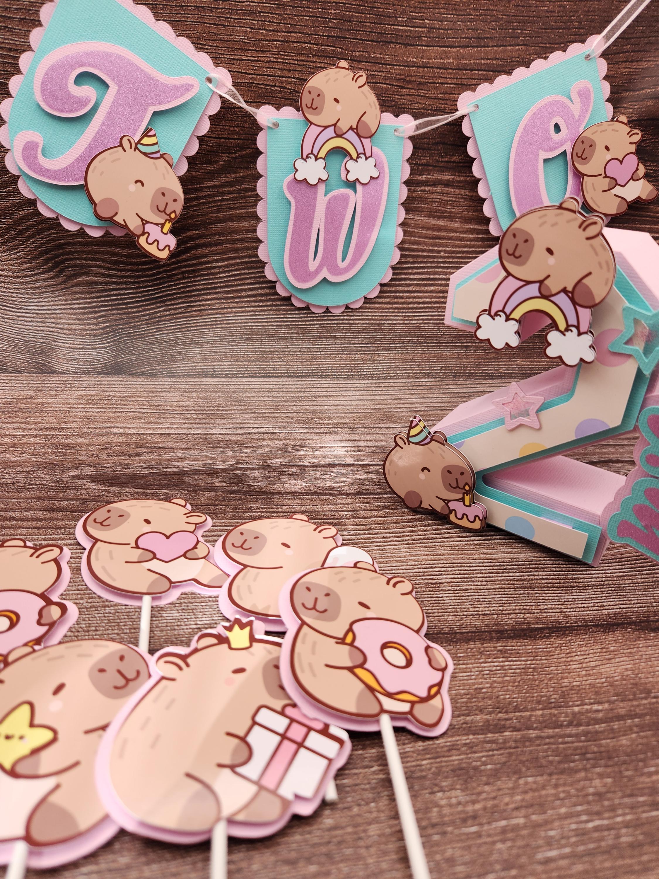 3D Number or Letters Capybara Decoration Capybara Party Capybara Girl ...