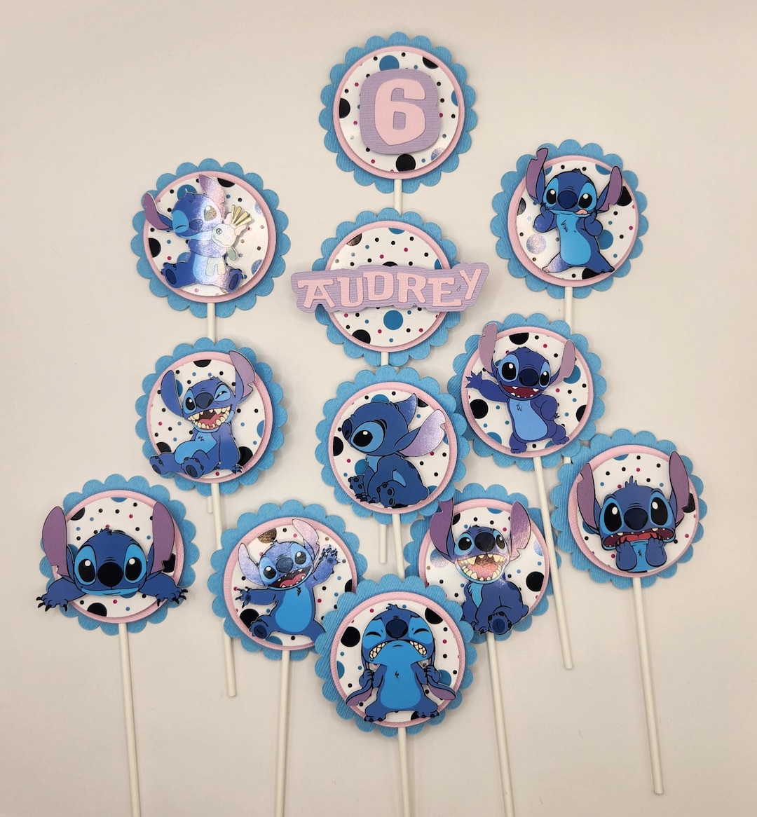 Stitch Cake Topper, Stitch Birthday Party, Stitch Decoration, Stitch ...