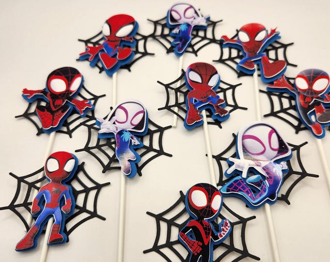 Spider Cake Topper, Spider Birthday Party, Spidey Decoration,spidey and ...