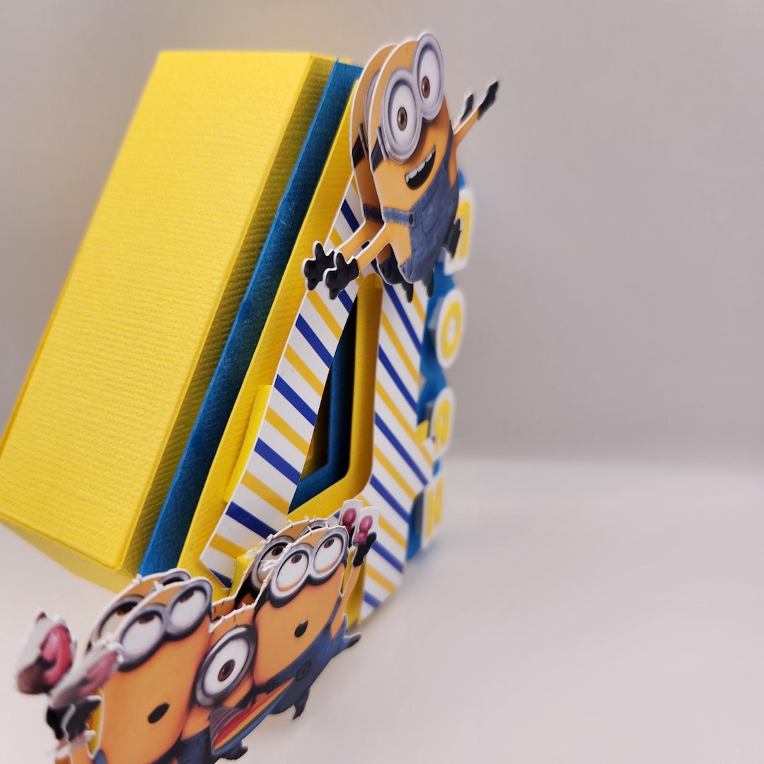 3D Number or Letters Minions Decoration Minions Birthday Party Minion ...