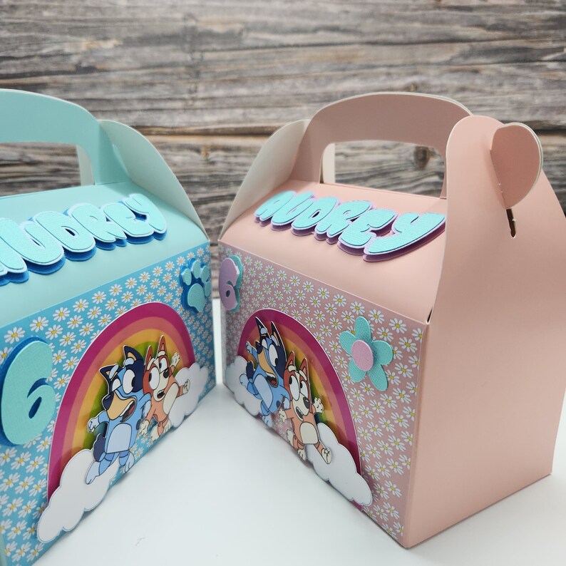 Bluey Boxes, Girl Bluey Candy Box,bluey Pink Box, Bluey Candy Bags ...