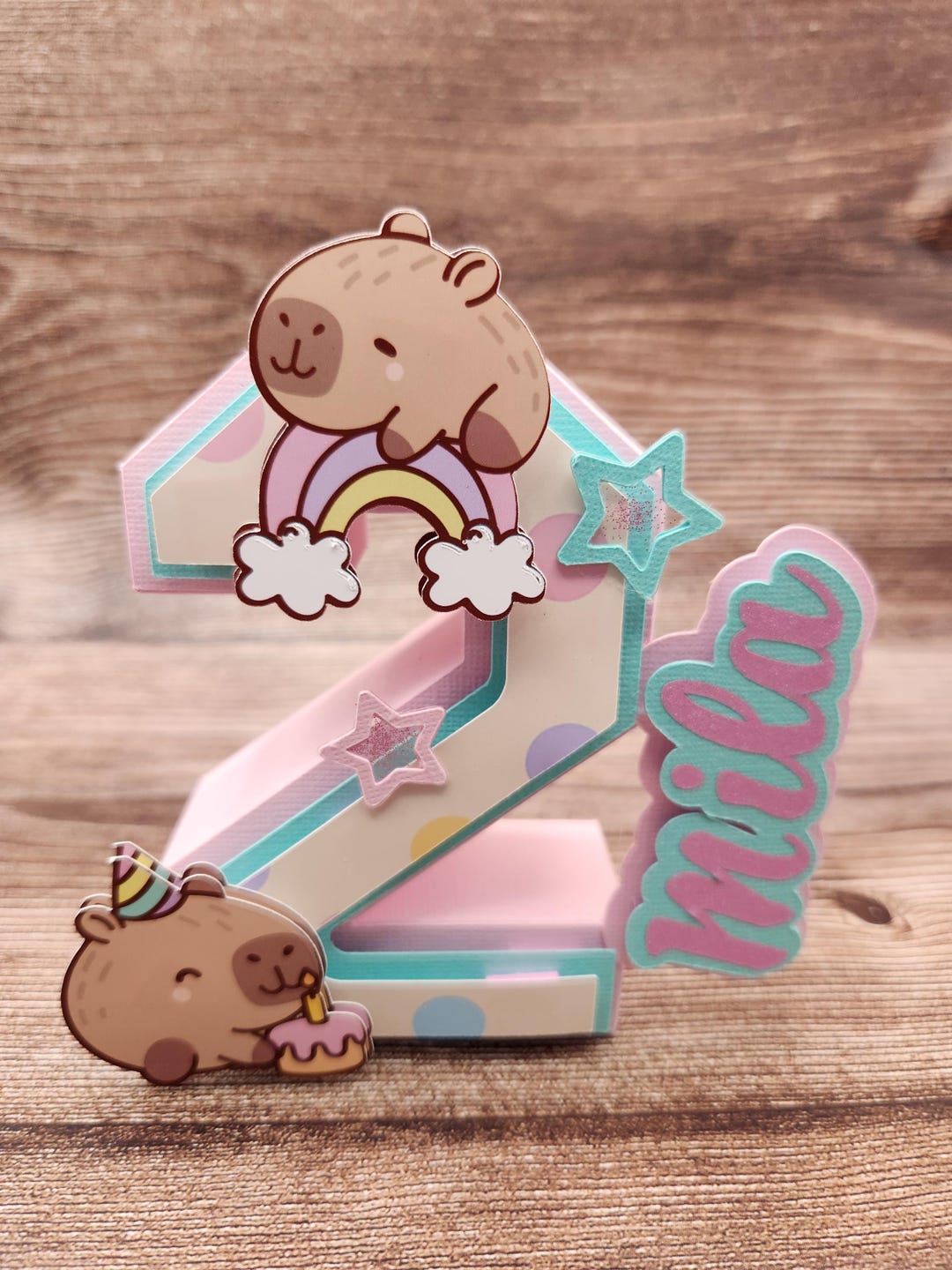 3D Number or Letters Capybara Decoration Capybara Party Capybara Girl ...