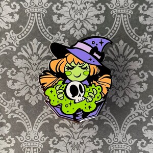 Bad Witch Hard Enamel Pin - Glow in the Dark - Halloween Pin - Etsy