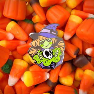 Bad Witch Hard Enamel Pin - Glow in the Dark - Halloween Pin - Etsy