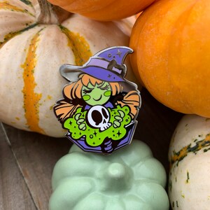 Bad Witch Hard Enamel Pin - Glow in the Dark - Halloween Pin - Etsy