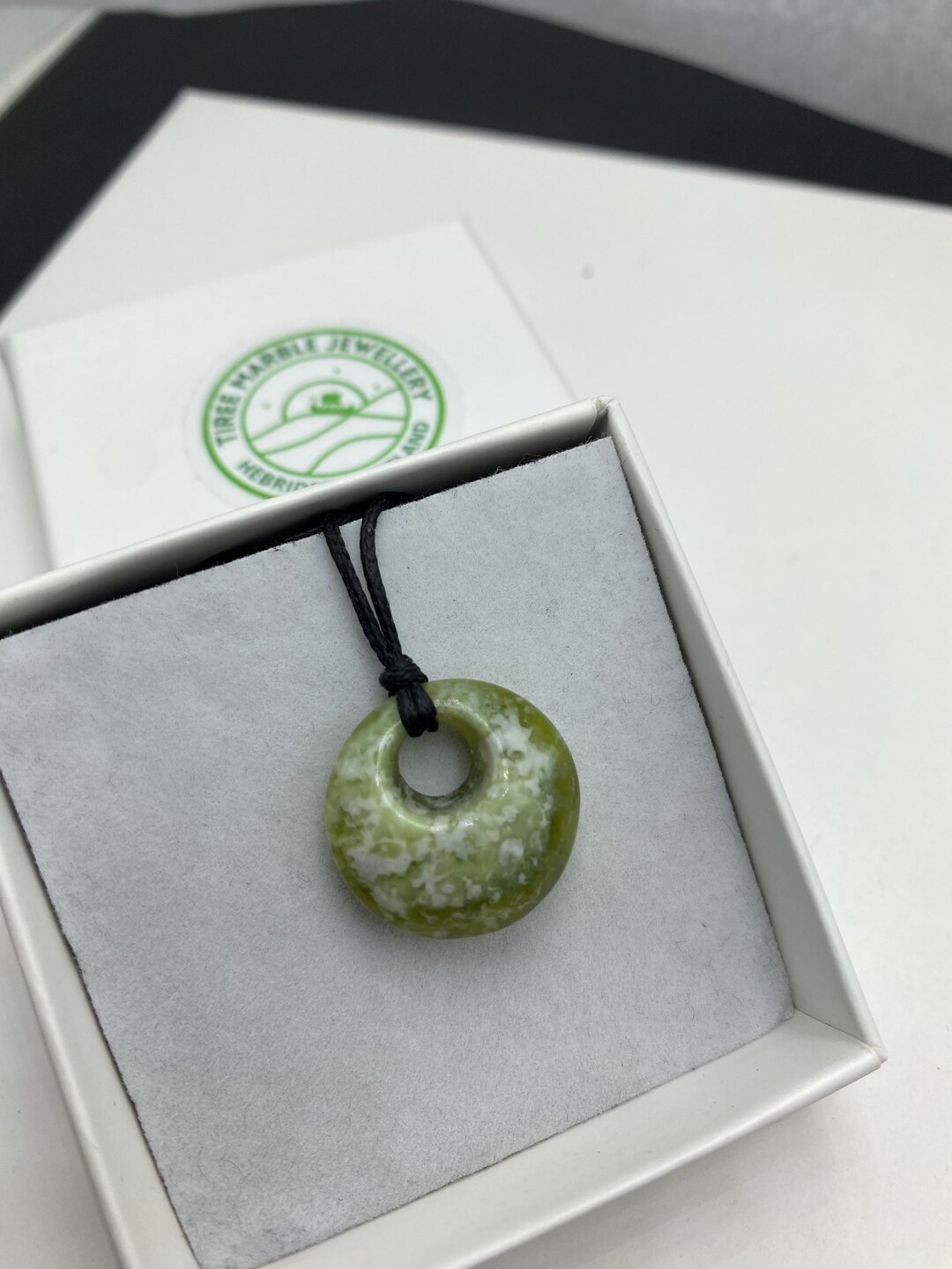 Scottish Marble Jewellery, Carved Stone Pendant, Adjustable Chord ...