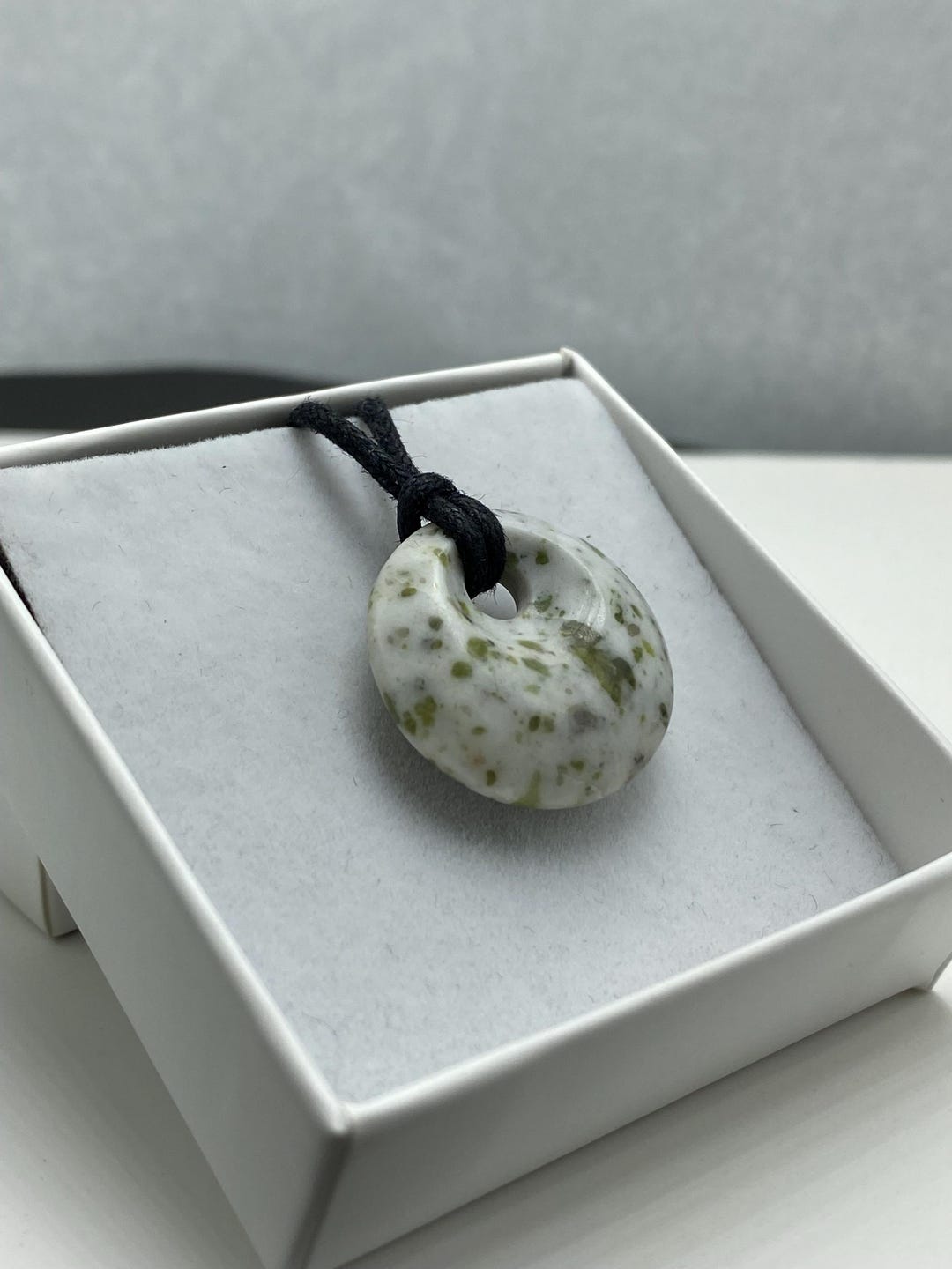 Scottish Marble Jewellery, Carved Stone Pendant, Adjustable Chord ...