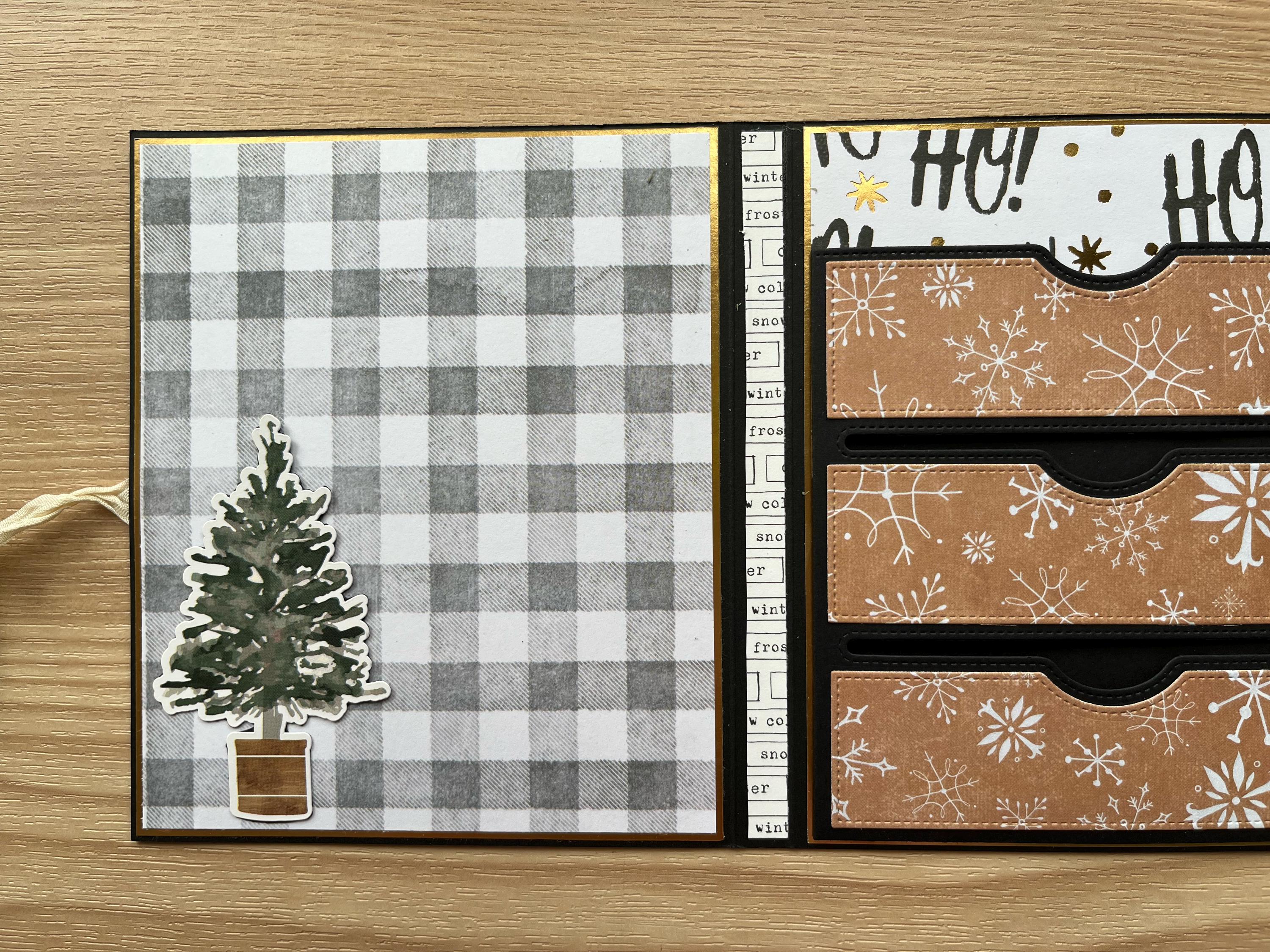 Handmade Christmas Card Folio Mini Album Gift Card Holder | Farmhouse ...