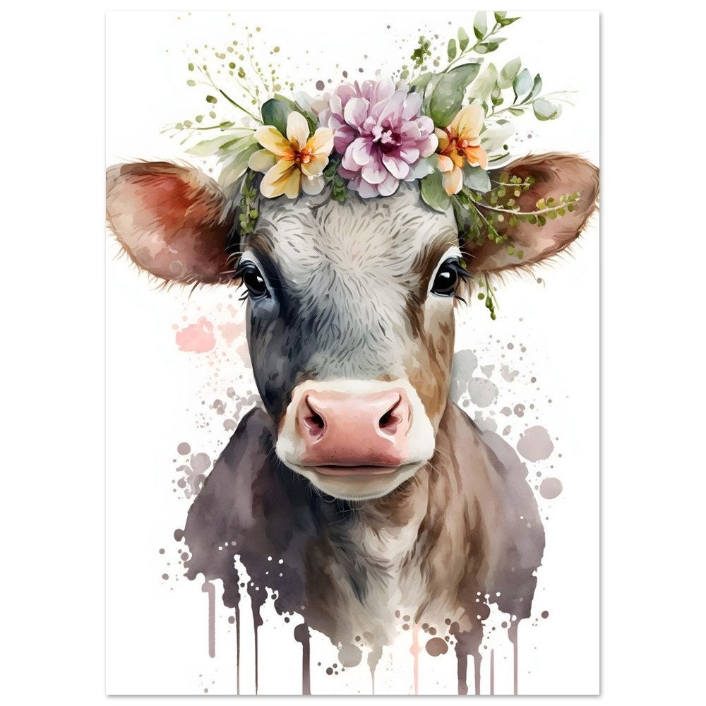 Cow Nursery Wall Art Poster Picture Photo - Etsy