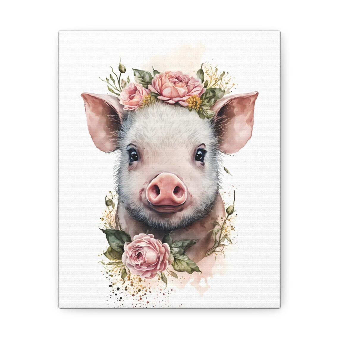 Piglet Pig Nursery Canvas Gallery Art, Girls Room Wall Art - Etsy