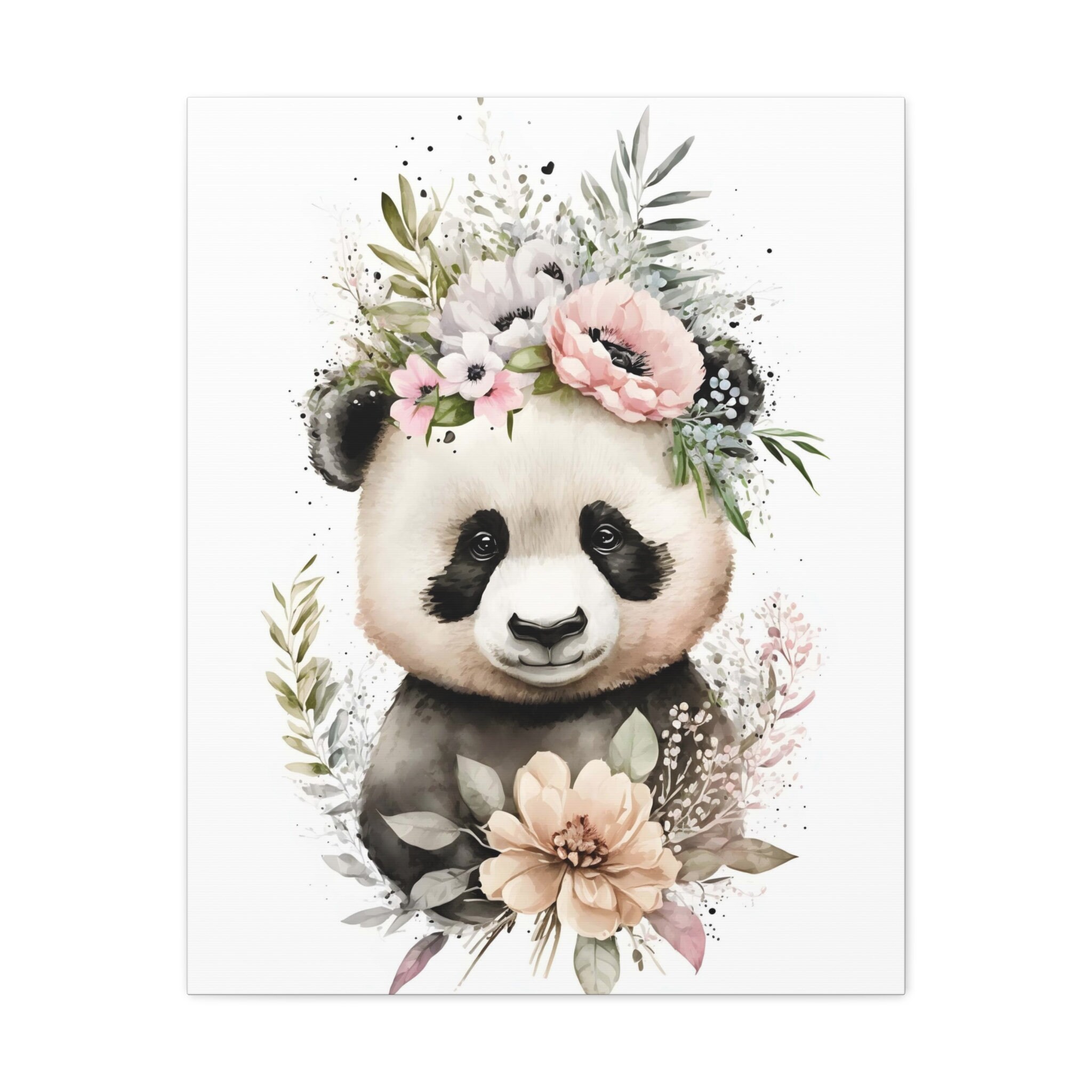 Panda Bear Nursery Canvas Gallery Art, Girls Room Wall Art - Etsy