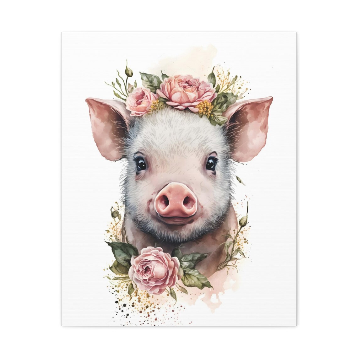 Piglet Pig Nursery Canvas Gallery Art, Girls Room Wall Art - Etsy