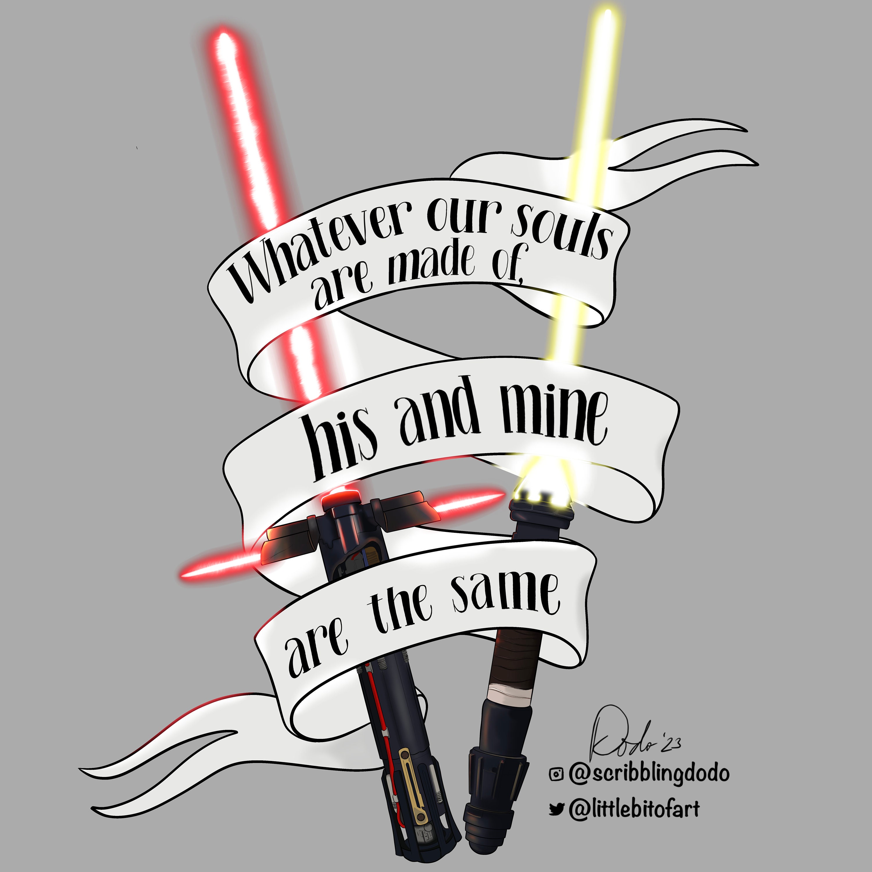 Reylo Lightsaber Sticker - Etsy