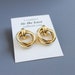 18k Gold Plated Chunky Knot Earring, Bridesmaid Proposal Earring ...
