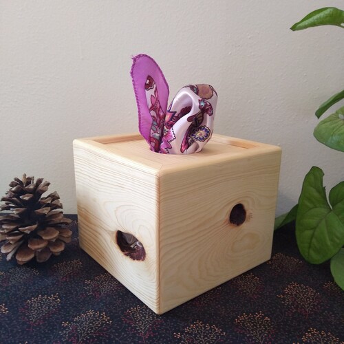 Classic Pine Wood Scarf Pull Box for Babies - Etsy