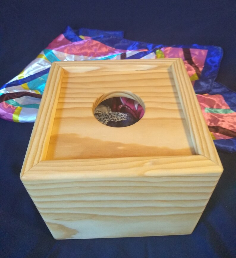 Classic Pine Wood Scarf Pull Box for Babies | Etsy