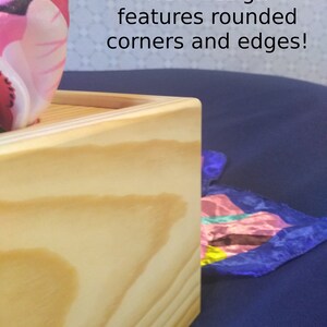 Classic Pine Wood Scarf Pull Box for Babies | Etsy