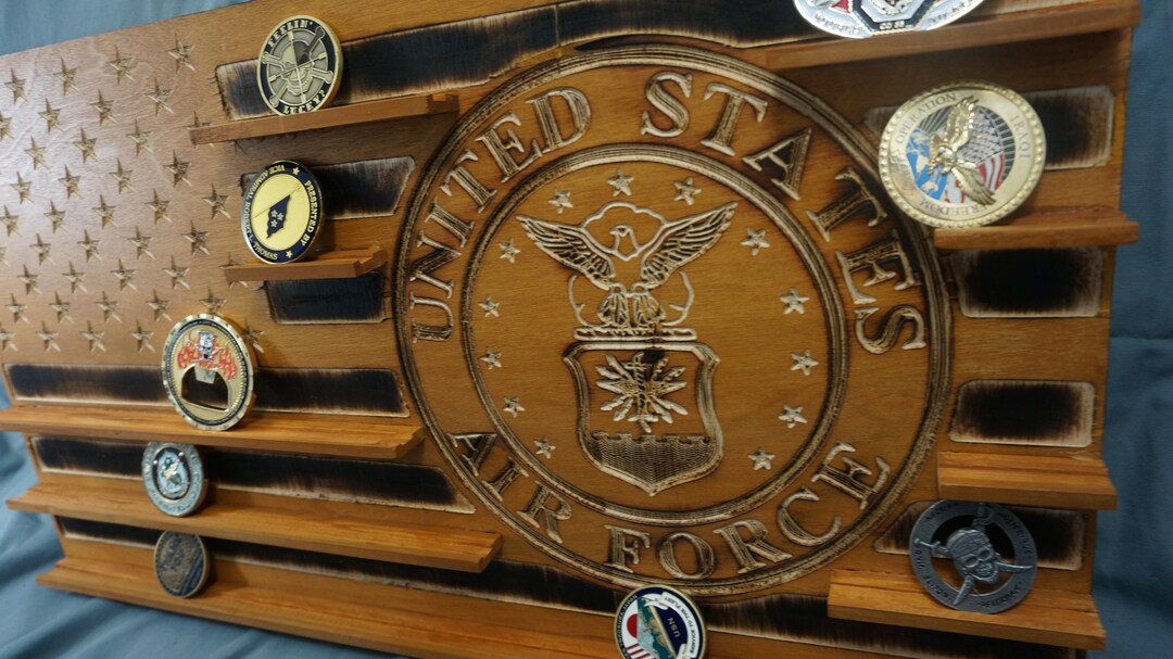 US Air Force Flag Coin Display - Etsy