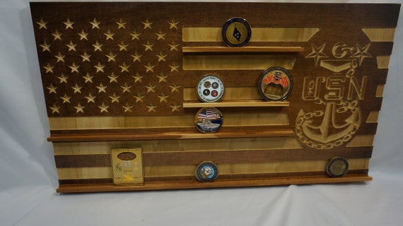 US Navy Master Chief Flag Coin Display | Etsy