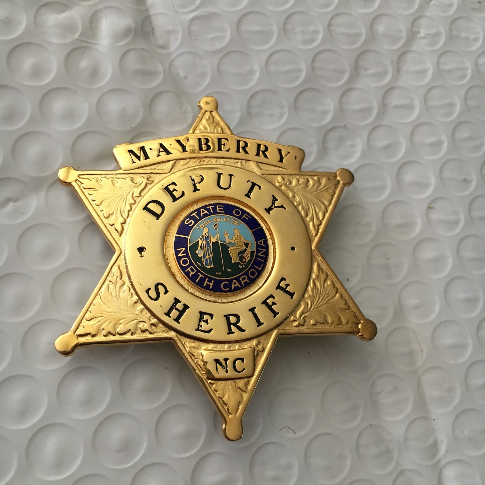 Barney Fife Mayberry Deputy Sheriff Badge Prop Andy Griffith | Etsy