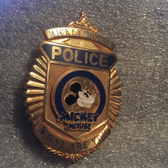 Mickey Mouse Police Officer Novelty Badge - Etsy