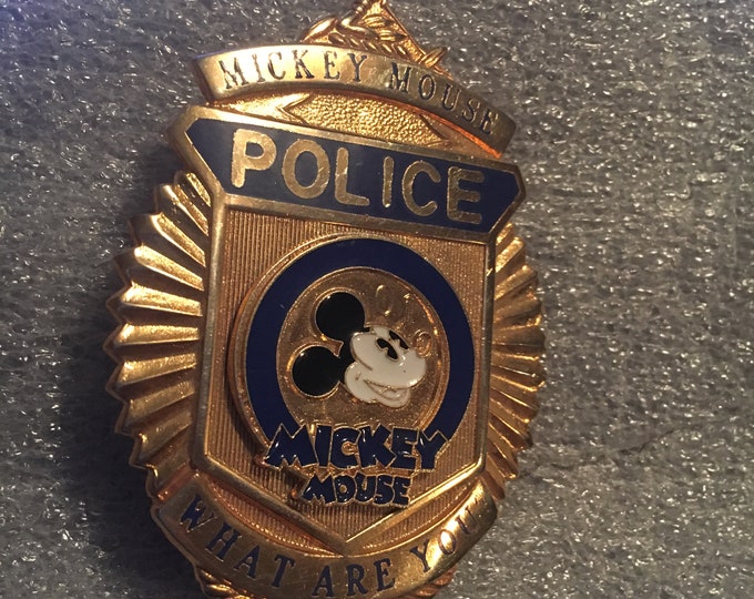 Mickey Mouse Police Officer Novelty Badge - Etsy