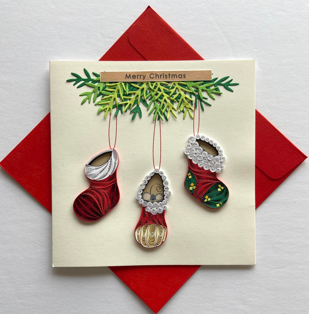 Christmas - Quilling Card, Art Paper, Greeting Card, Quilling Card ...