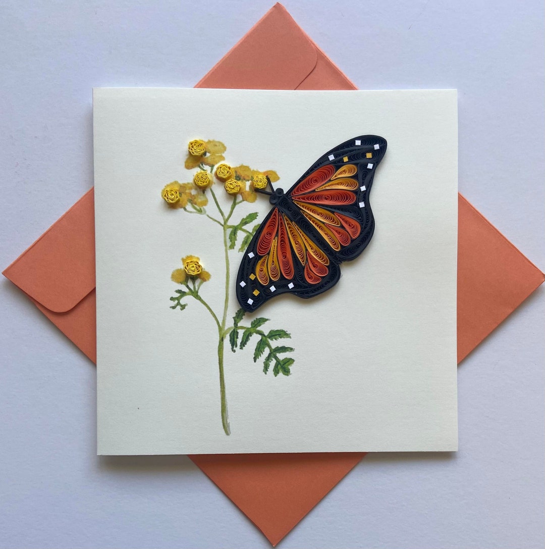 Butterfly- Quilling Card, Art Paper, Handmade Card - Etsy