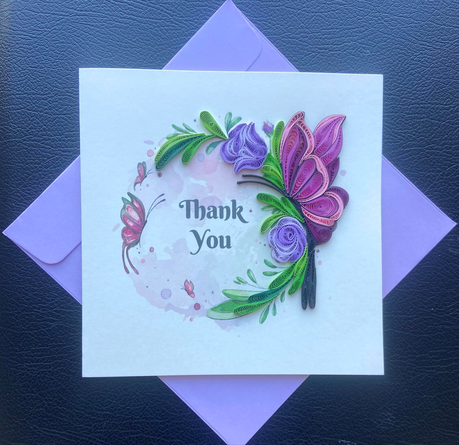 Thank You Quilling Card, Greeting Card, Handmade Card - Etsy