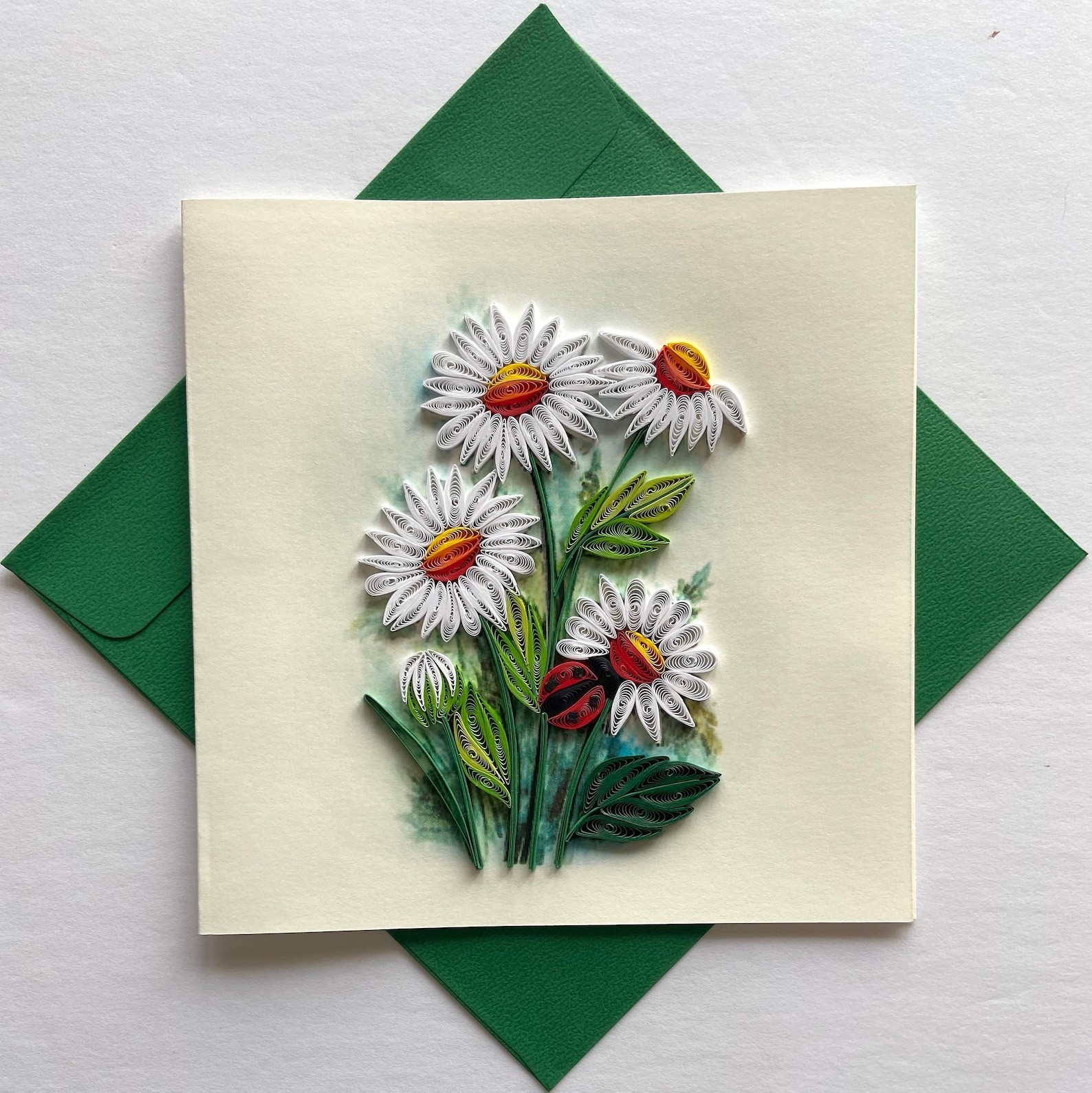 Flower- Quilling Card, Art Paper, Greeting Card, Quilling Card, Craft ...