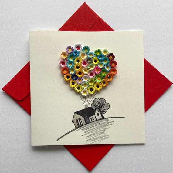 Happy Family Quilling Card Art Paper Greeting Card - Etsy