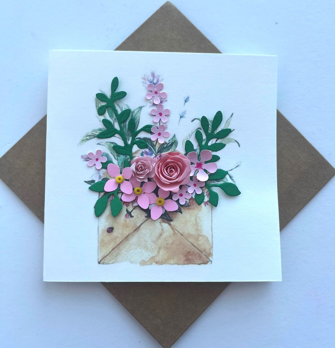 Flower- 3D Card ( Small Size) - Etsy