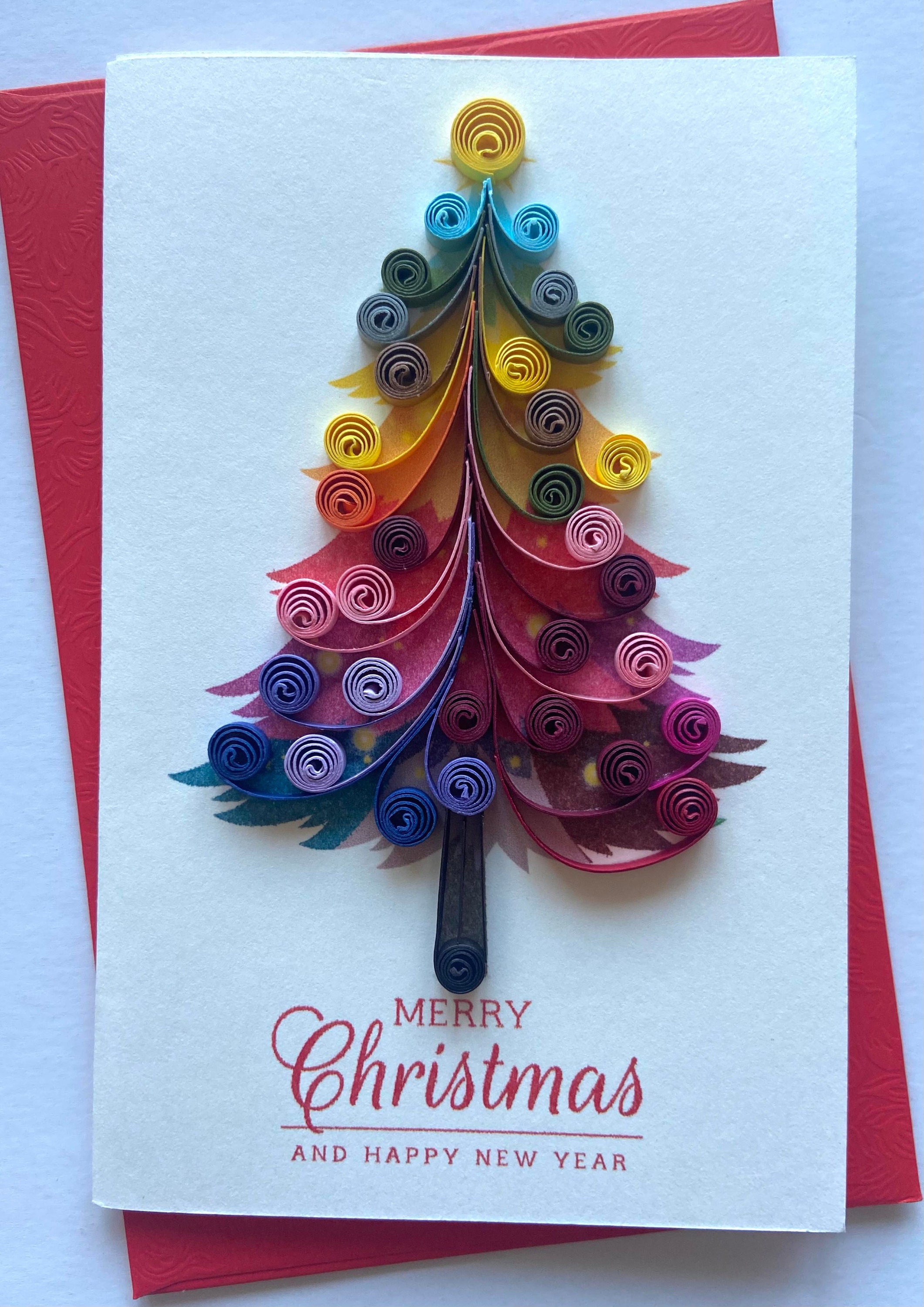 Christmas Card small Size Quilling Card, Handmade Card - Etsy UK