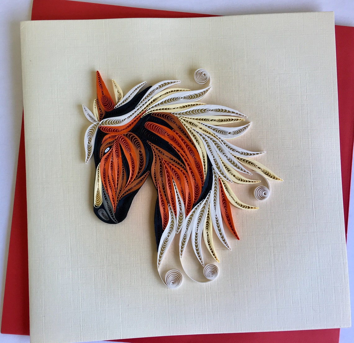 Horses Quilling cards Art paper Greeting Card Quilling | Etsy