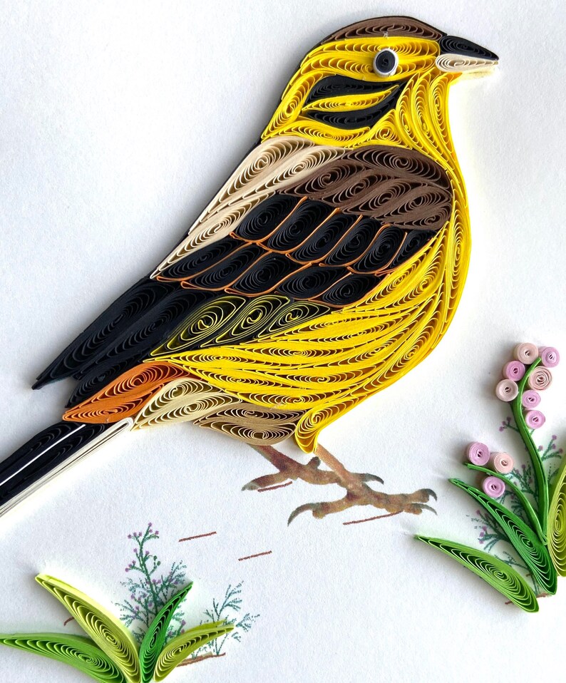 Yellow Bird Quilling Card, Art Paper, Greeting Card, Quilling Card ...